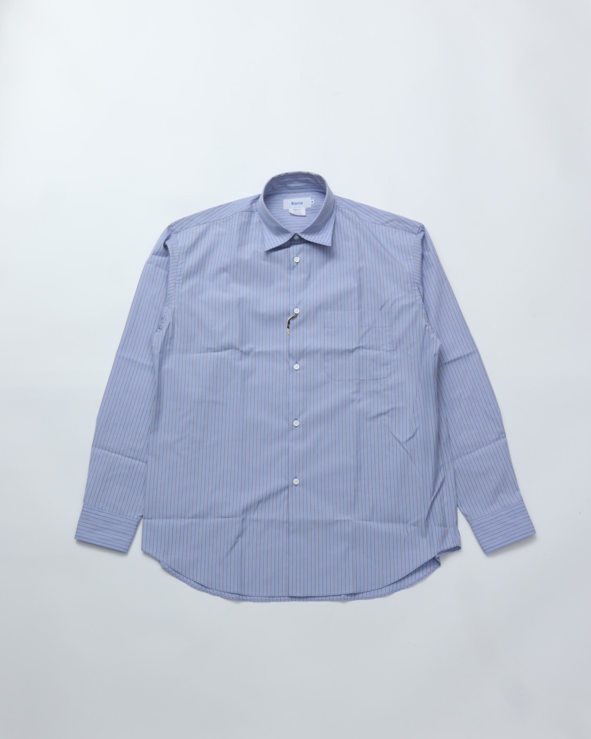 Riprap / FF REGULAR COLLAR SHIRTS SAX/BROWN – CASDAY / キャスデイ