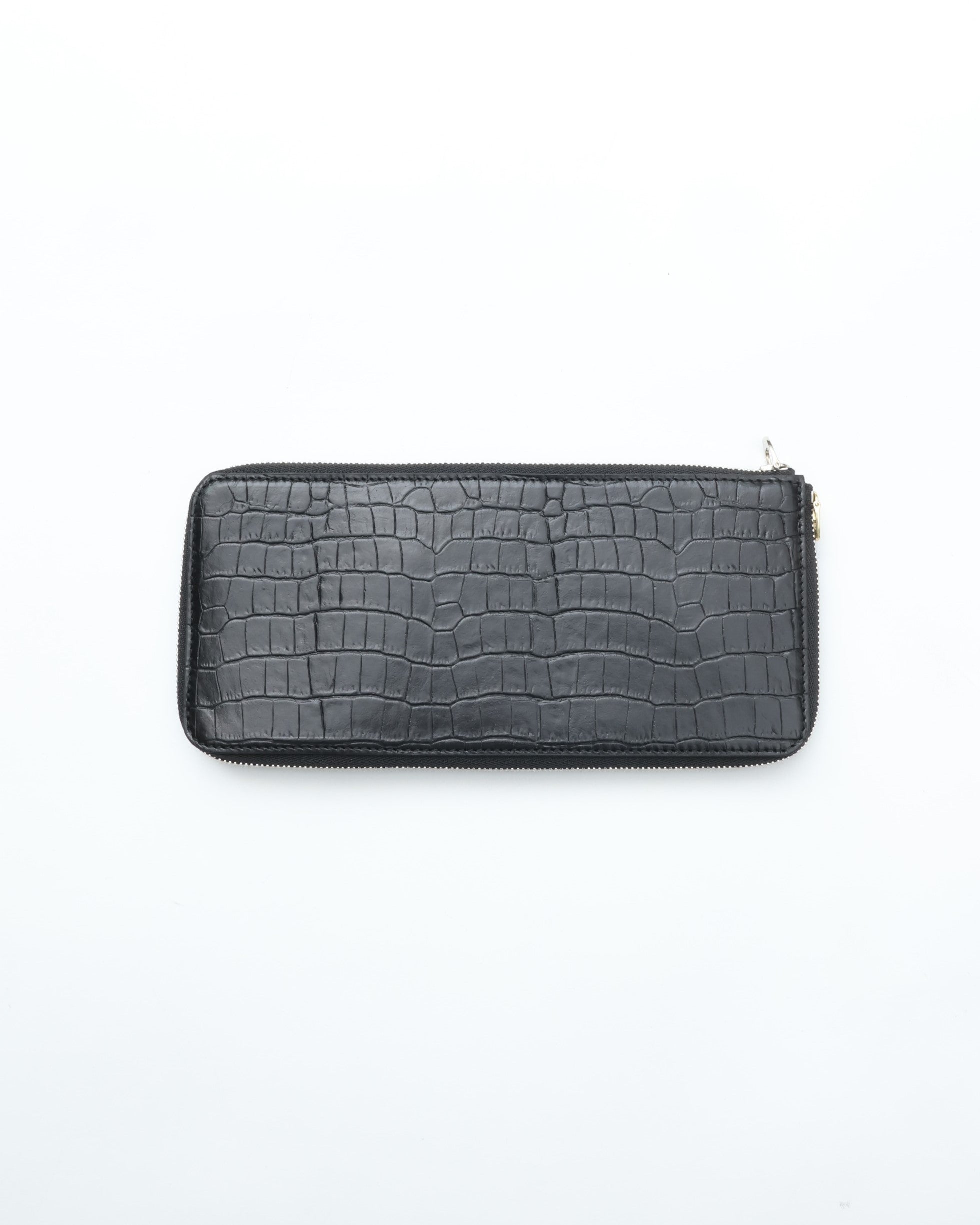 ED ROBERT JUDSON PARALLEL magic purse_L C/#50 black croco grain ...